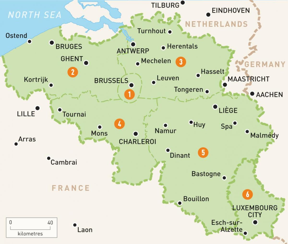Bruxas, Bruxelas mapa - Plano de bruxas e Bruxelas (Bélxica)